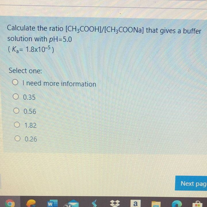 Solved Calculate the ratio [CH3COOH]/[CH3COONa] that gives a | Chegg.com
