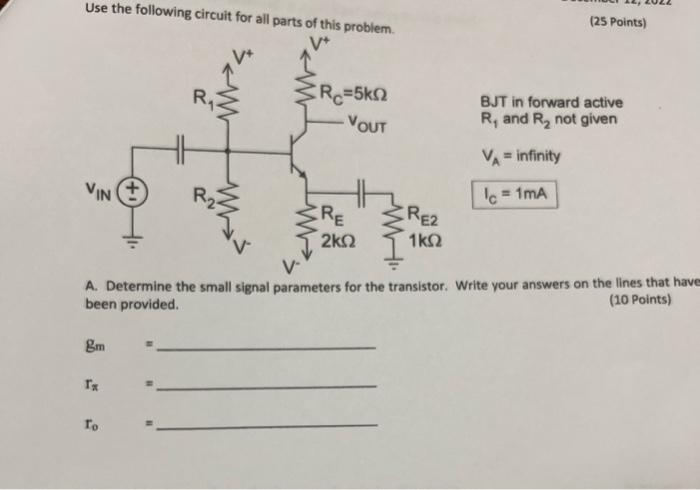 Solved Use the following circuit for all parts of this | Chegg.com