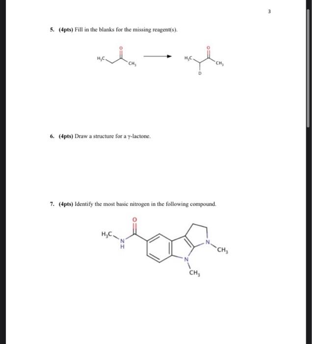Solved fill in the blanks for the missing reagent draw a | Chegg.com