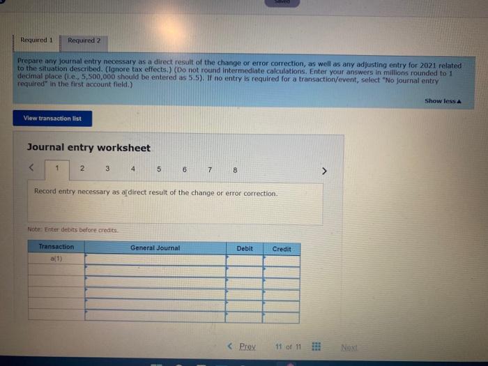 Solved Saved Problem 20-14 (Algo) Errors; change in | Chegg.com