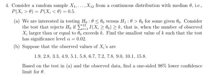 Solved Consider a random sample X1, . . . , X12 from a | Chegg.com
