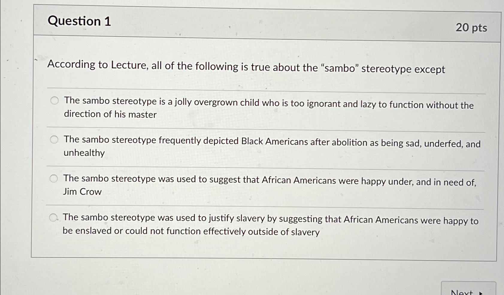 Solved Question 120ptsAccording to Lecture, all of the | Chegg.com