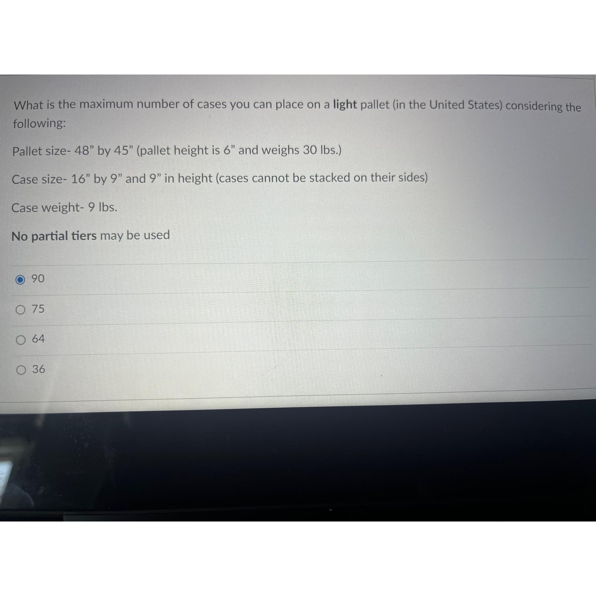 Solved What is the maximum number of cases you can place on | Chegg.com