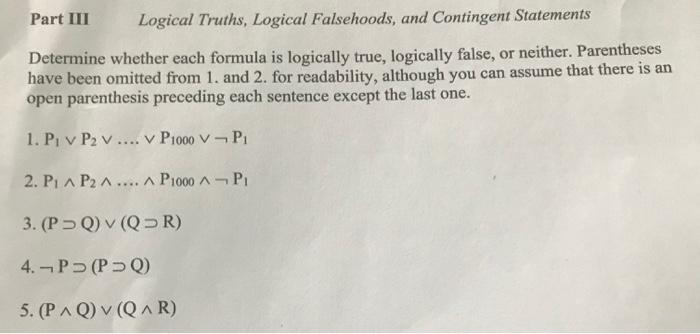 Solved For this homework, use the longer truth table method | Chegg.com