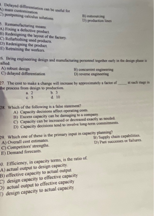 Solved Delayed differentiation can be useful for ) mass | Chegg.com