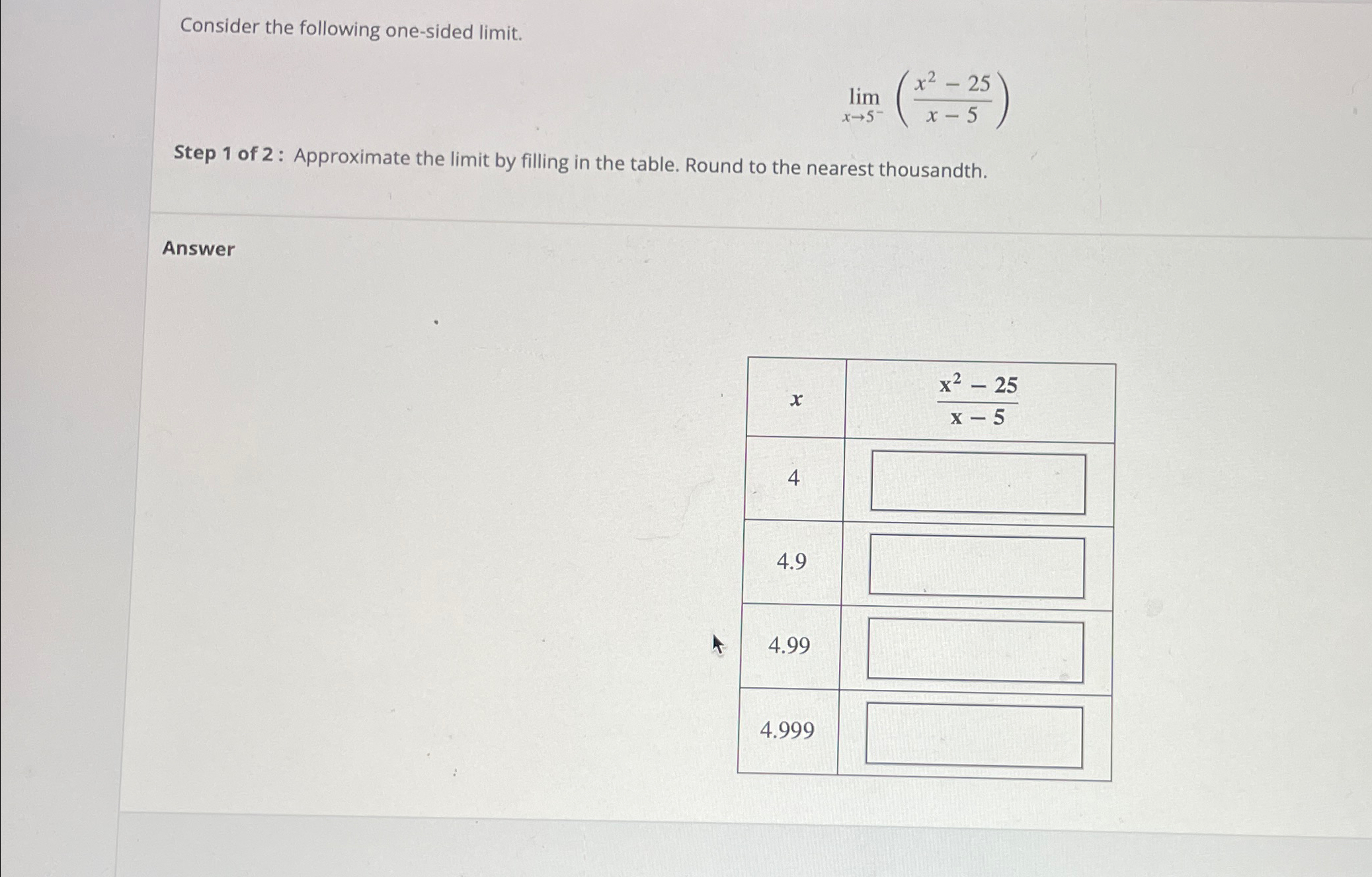 Solved Consider the following one-sided | Chegg.com