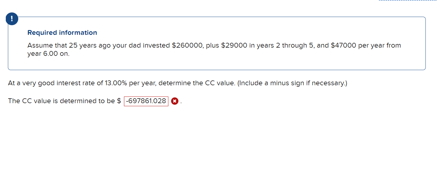 Solved !Required informationAssume that 25 ﻿years ago your | Chegg.com
