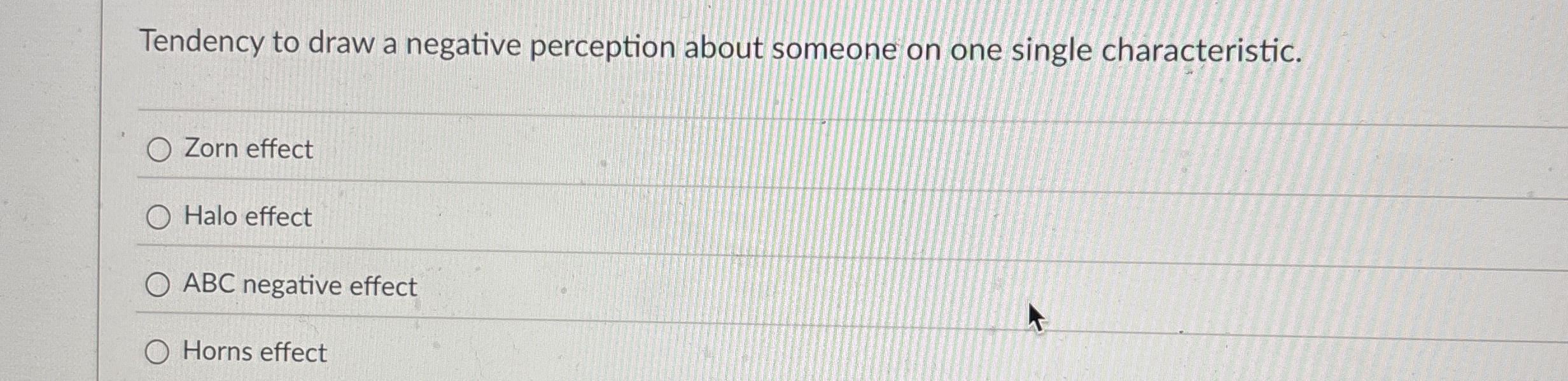 [Solved]: Tendency to draw a negative perception about som