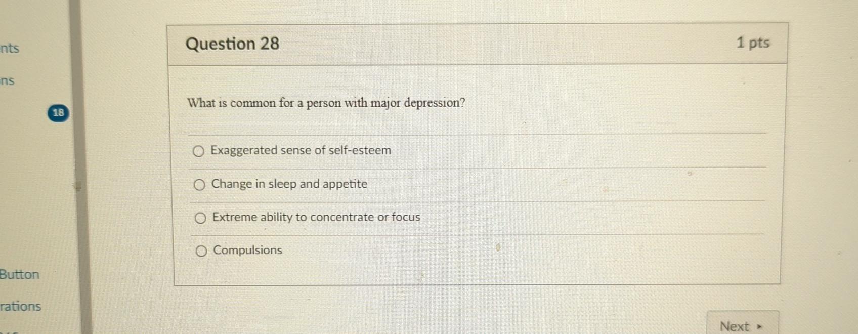 Solved Question 281 ﻿ptsWhat is common for a person with | Chegg.com