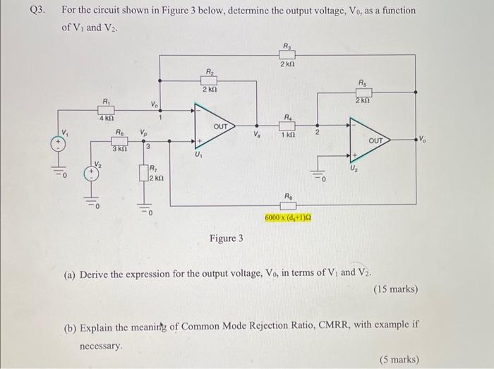 Solved 23. For the circuit shown in Figure 3 below, | Chegg.com
