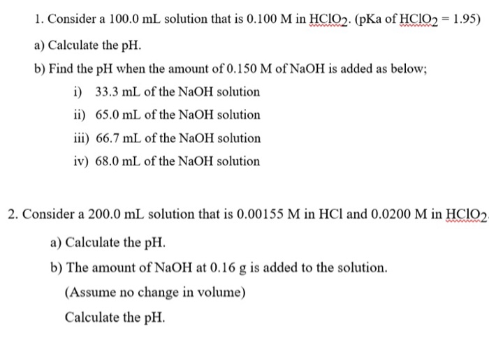 Solved 1. Consider a 100.0 mL solution that is 0.100 M in | Chegg.com