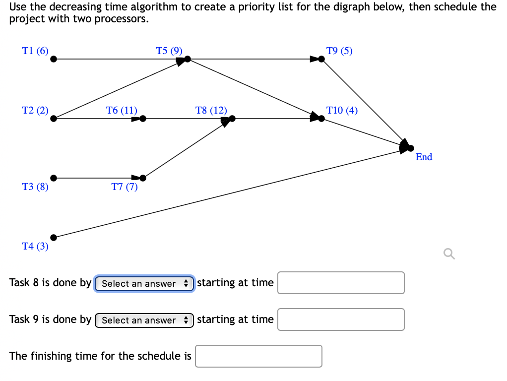 Solved The dropdown options are Processor 1 ﻿or Processor | Chegg.com