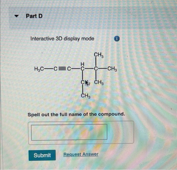 Solved Interactive 3D display mode CH, HC-CEC- -CH, CH, | Chegg.com