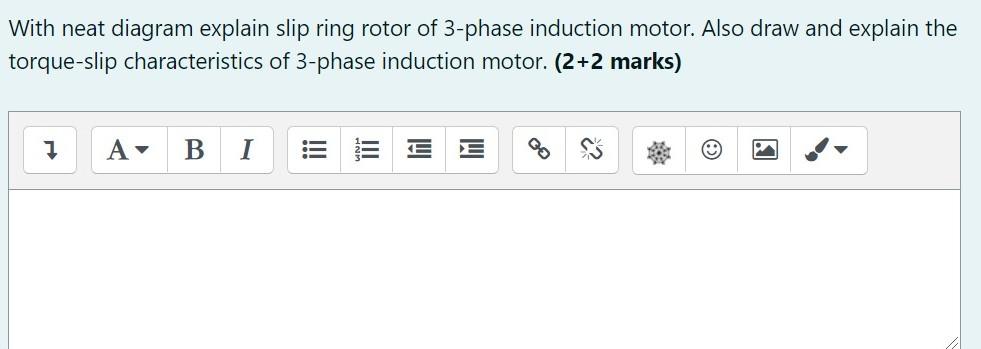 Solved With neat diagram explain slip ring rotor of 3-phase | Chegg.com