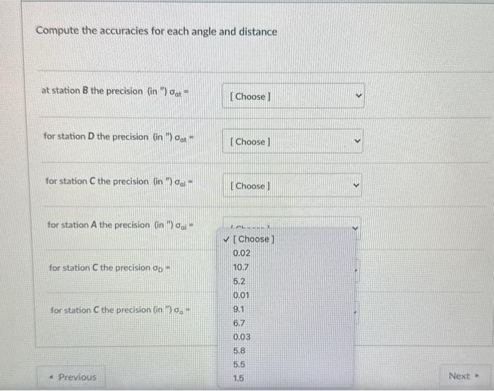 Solved 1. Compute preliminary solution for the traverse. | Chegg.com