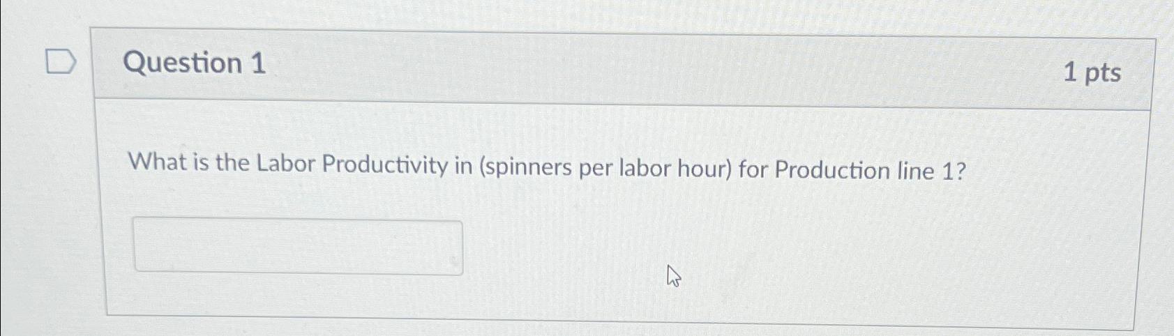 Solved Question 11 ﻿ptsWhat is the Labor Productivity in | Chegg.com