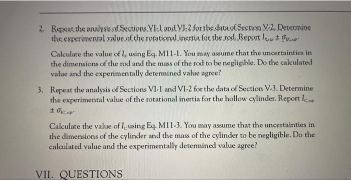 Solved 2. Repeat the analysis of Sections. VI:-1 and Yl=2 | Chegg.com