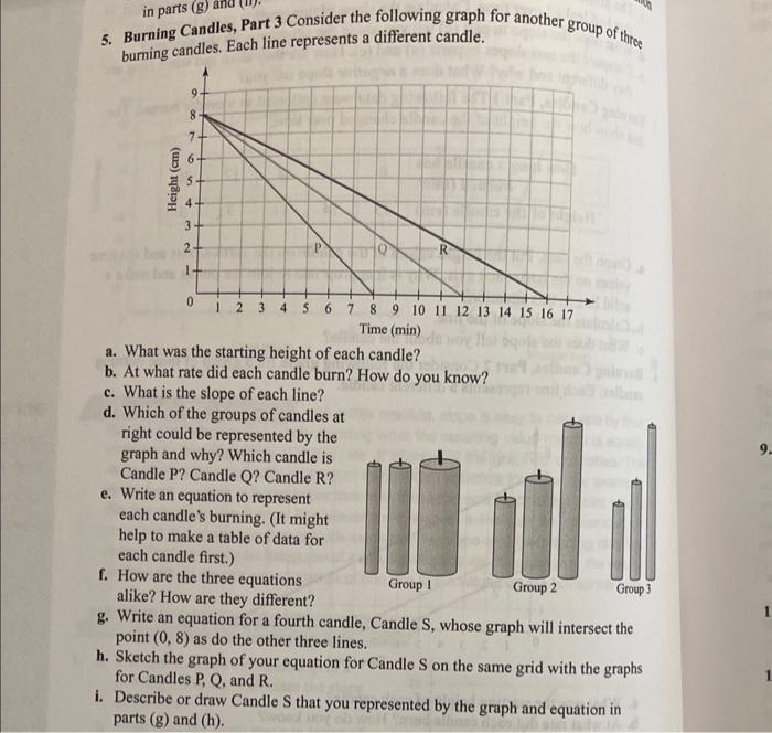 Solved 5. Burning Candles, Part 3 Consider the following | Chegg.com