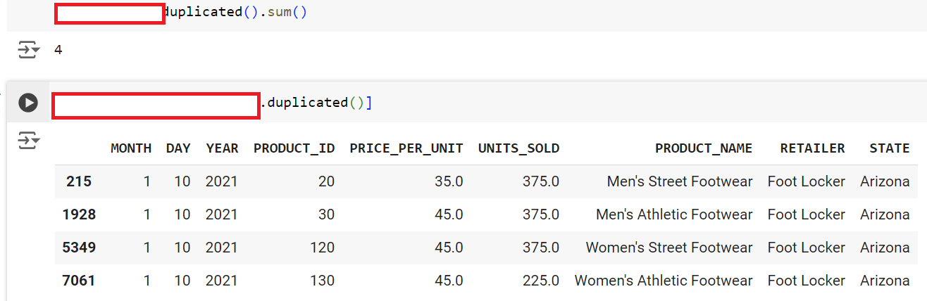 Solved [Python / ﻿Data Analysis] ﻿Why these four rows are | Chegg.com