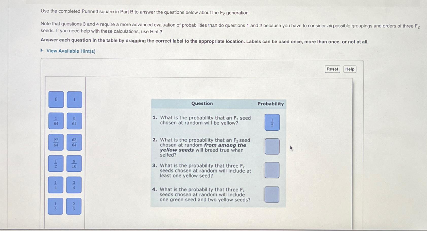 Solved Use the completed Punnett square in Part B to answer | Chegg.com Solved Use the completed Punnett square in Part B to answer | Chegg.com
