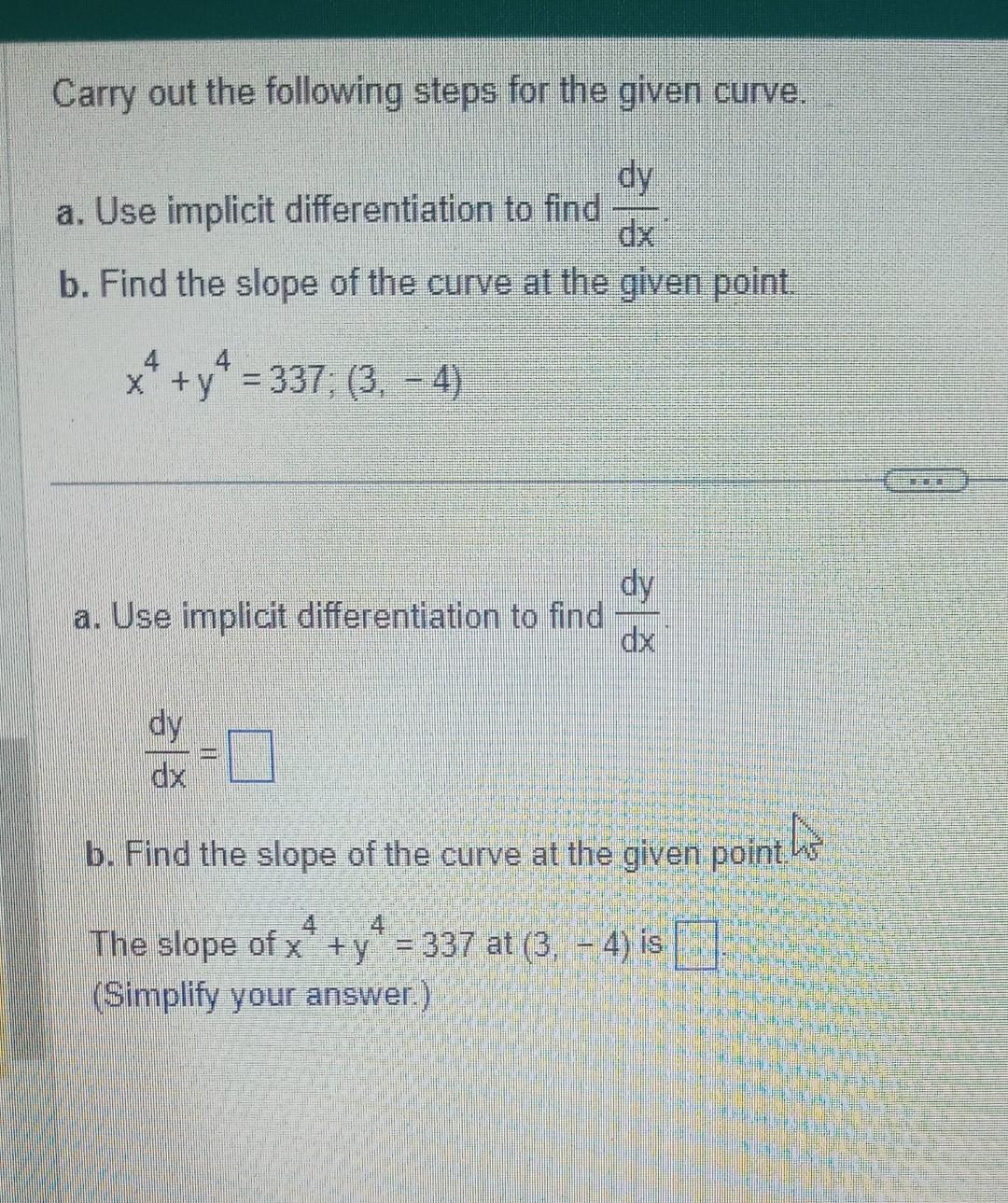 Solved Carry out the following steps for the given curve. a. | Chegg.com