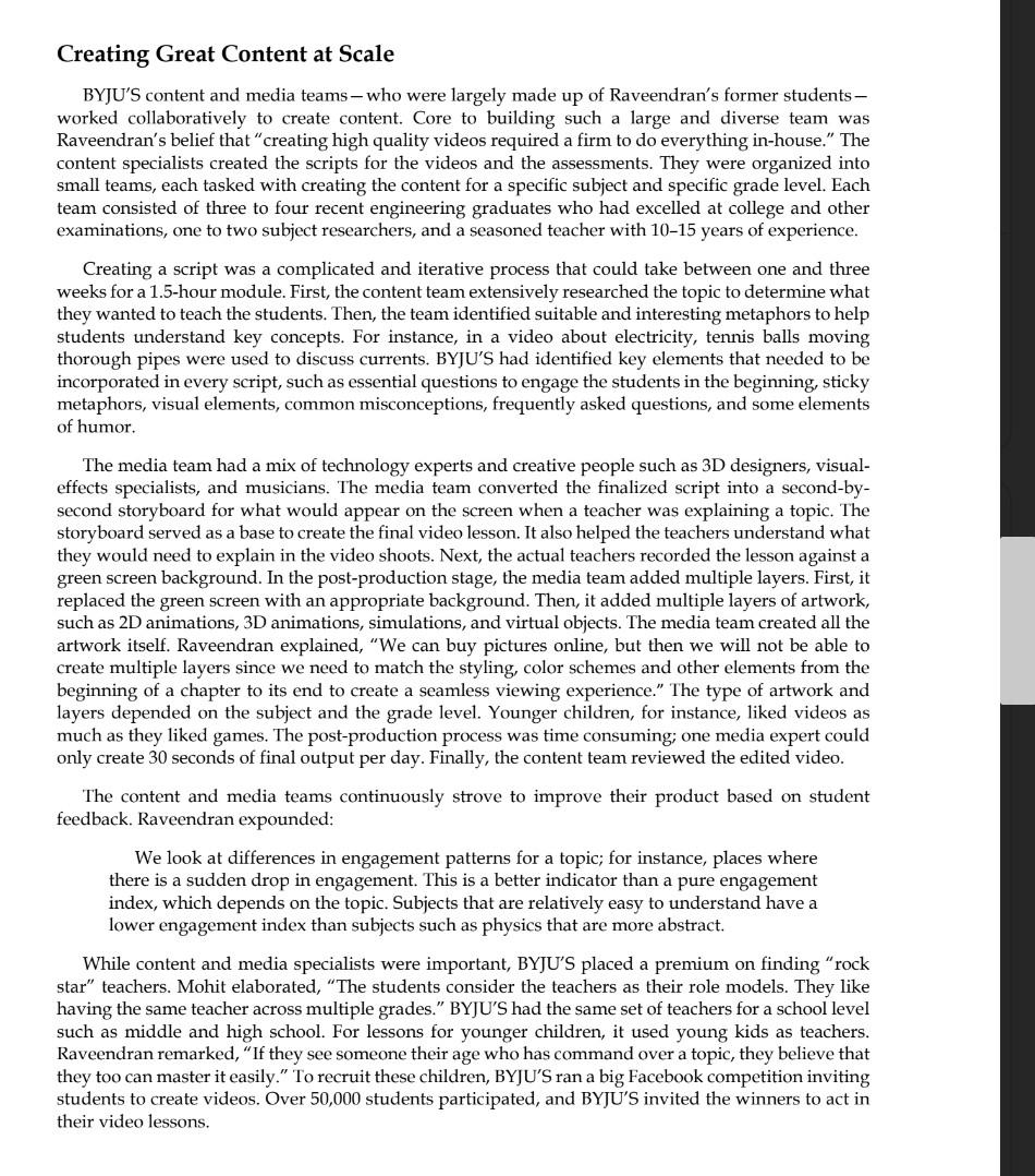 Solved Total Customer Solution - Winning Through | Chegg.com