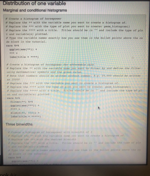 Faceted histogram Create a faceted histogram of city | Chegg.com