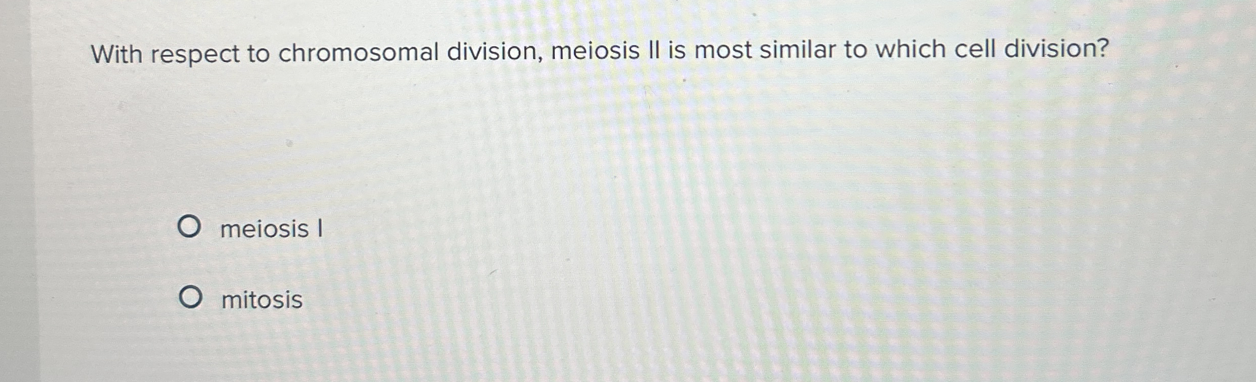 High Quality SOLUTION With respect to chromosomal division, meiosis II ...