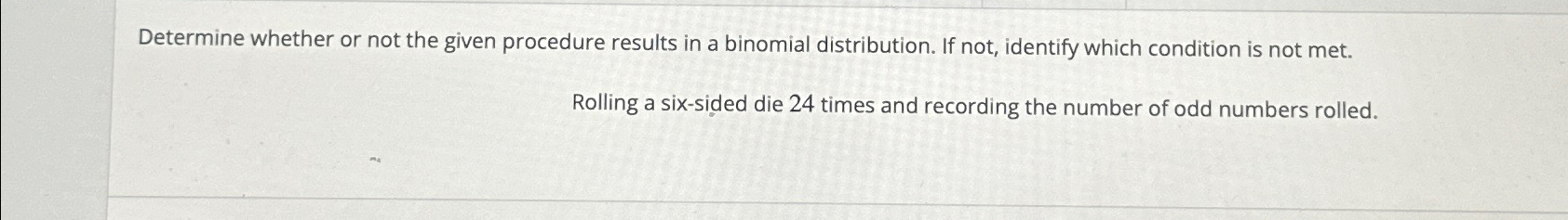 Solved Determine whether or not the given procedure results | Chegg.com