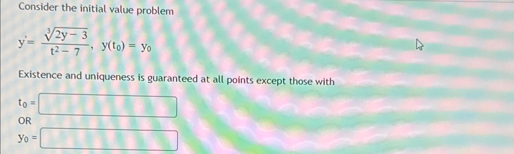 Solved Consider the initial value | Chegg.com