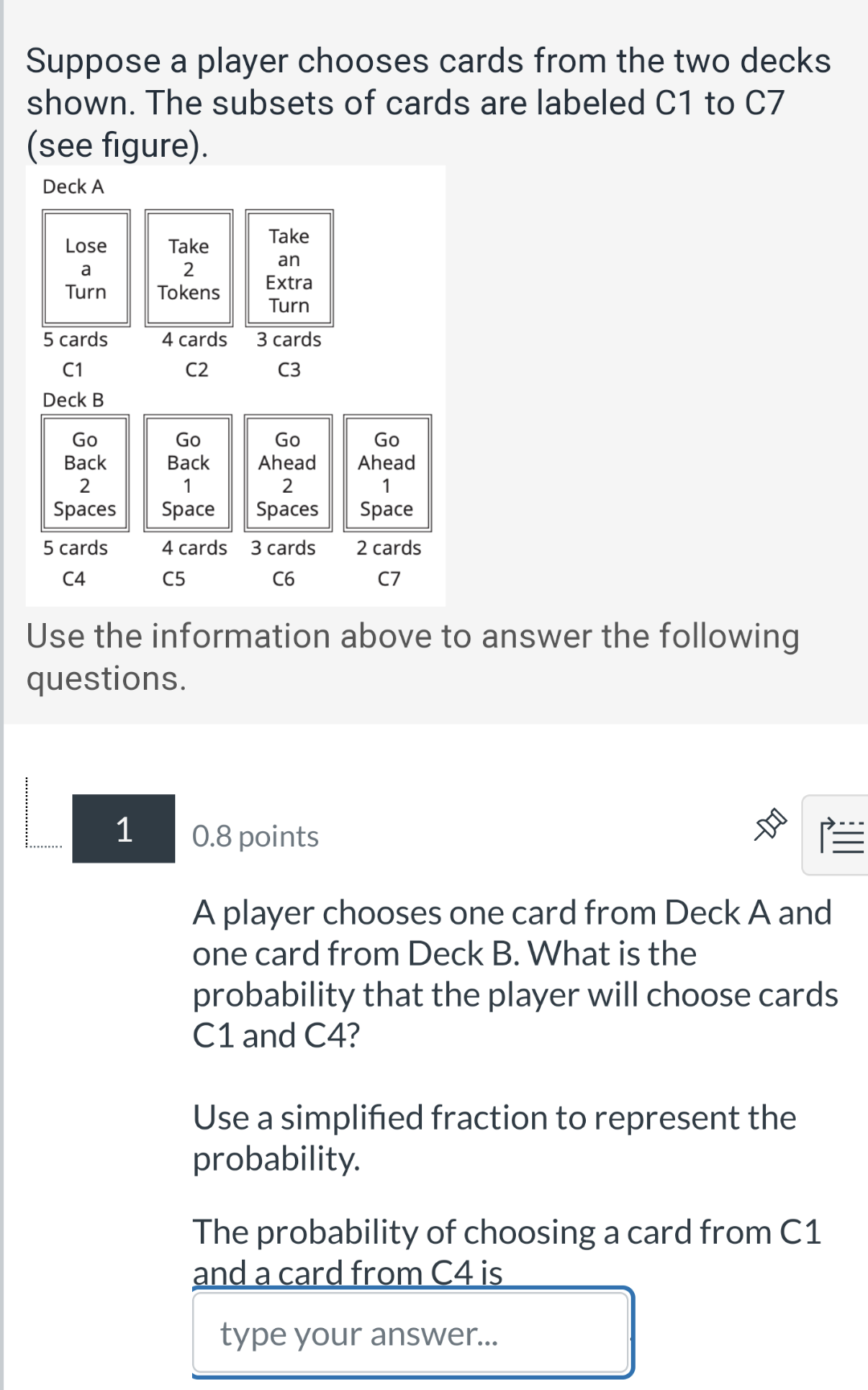 Solved Suppose a player chooses cards from the two decks | Chegg.com