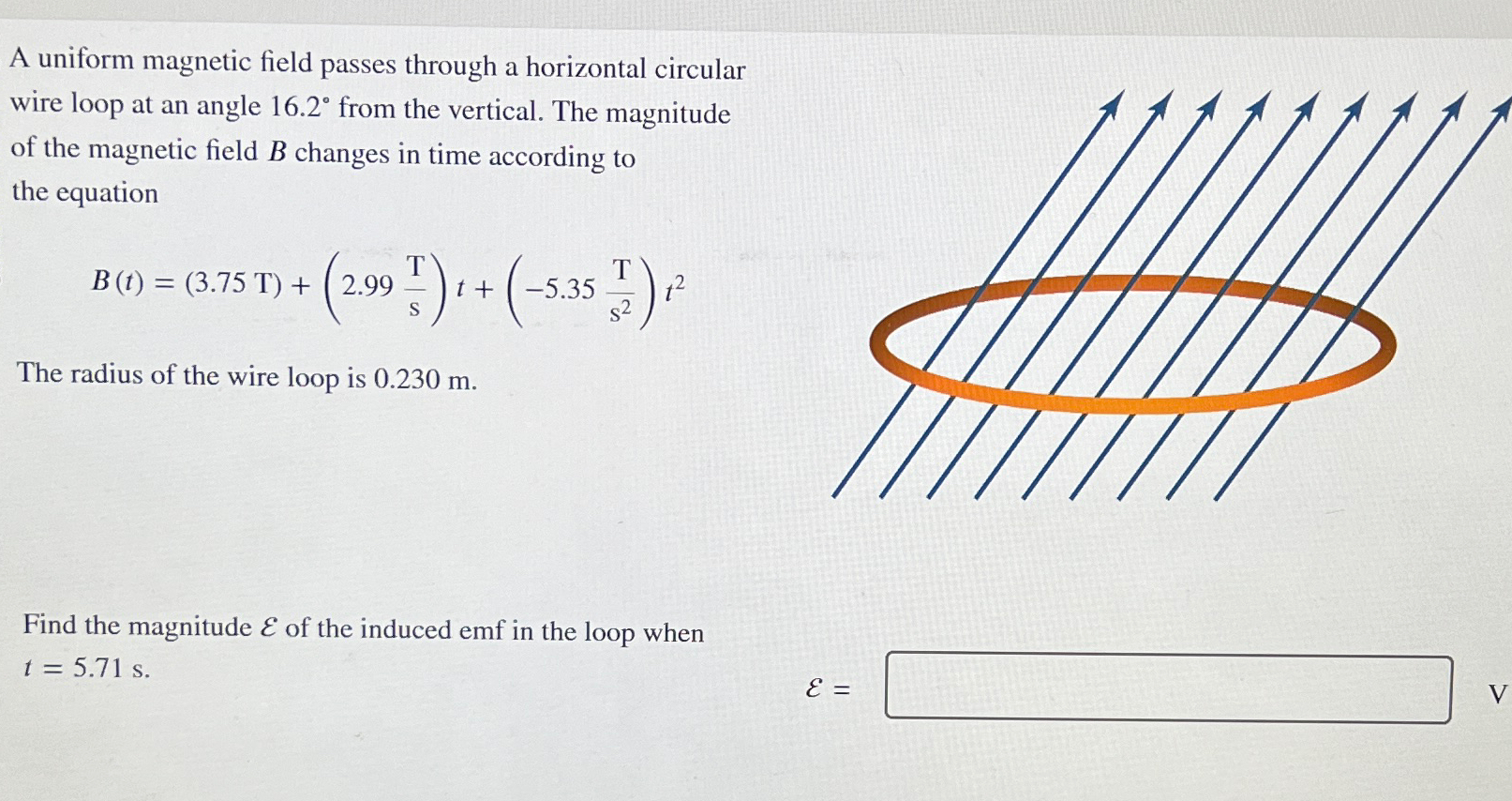 Solved A uniform magnetic field passes through a horizontal | Chegg.com