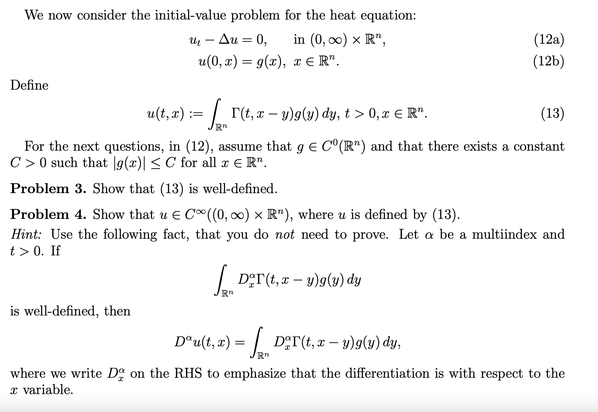 Solved please prove both problem 3 ﻿and 4We now consider the | Chegg.com
