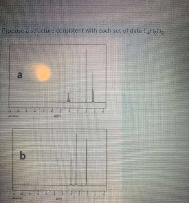 Solved Propose A Structure Consistent With Each Set Of Data