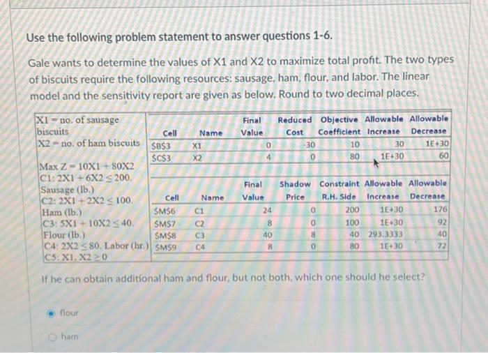 Solved Use the following problem statement to answer | Chegg.com