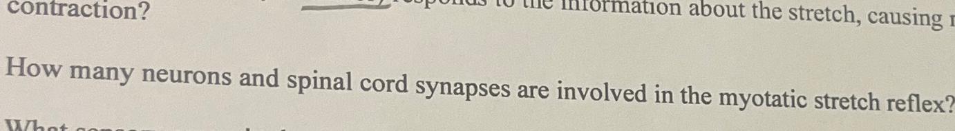Solved How many neurons and spinal cord synapses are | Chegg.com