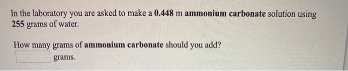 Solved You wish to prepare 194 grams of 7.99 % FeSO4 You | Chegg.com