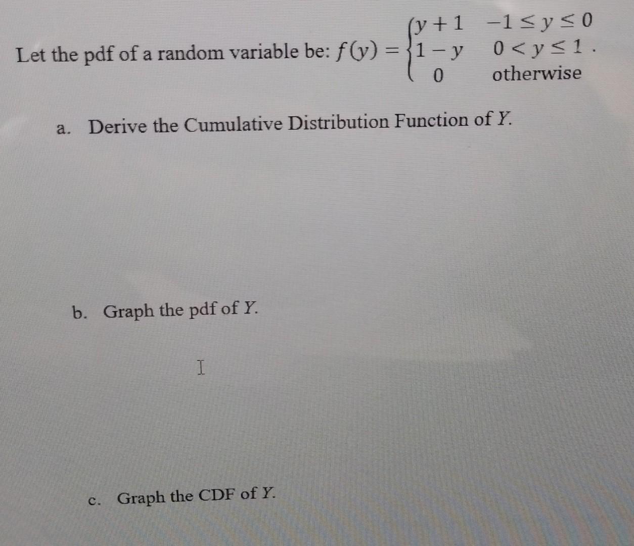 Solved et the pdf of a random variable be: | Chegg.com