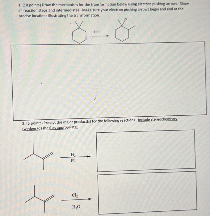 Solved Draw the mechanism for the transformation below using | Chegg.com