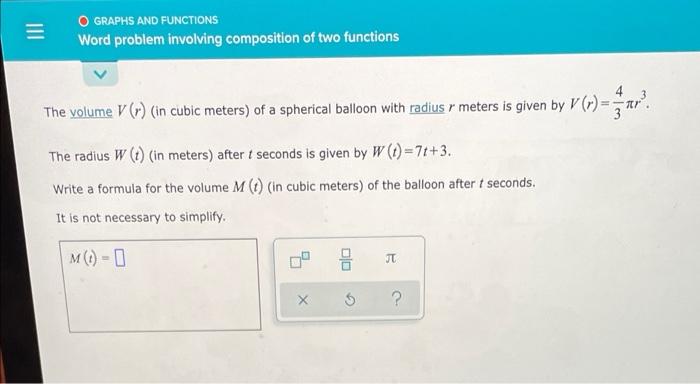 Solved = OGRAPHS AND FUNCTIONS Word problem involving | Chegg.com