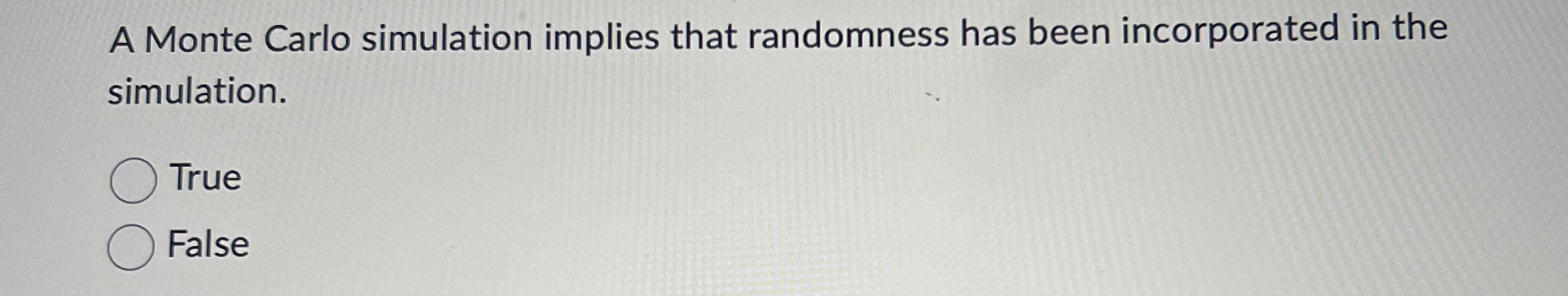 Solved A Monte Carlo simulation implies that randomness has | Chegg.com