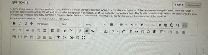 Assume I have an array of integers called array, with | Chegg.com