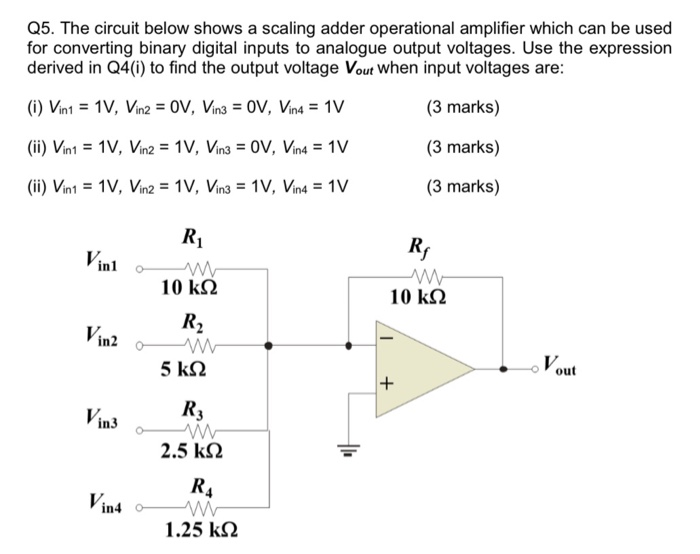 Solved Q5. The circuit below shows a scaling adder | Chegg.com