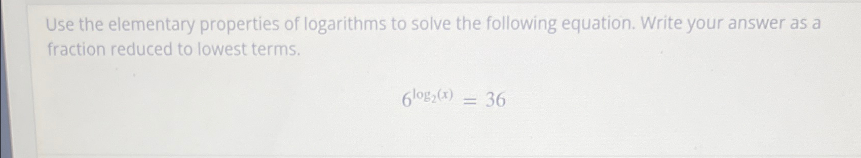 Solved Use the elementary properties of logarithms to solve | Chegg.com