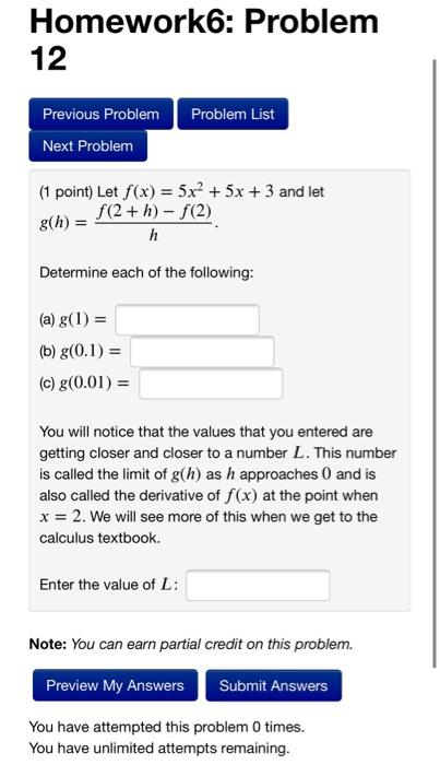 Solved Homework6: Problem 9 Problem List Previous Problem | Chegg.com
