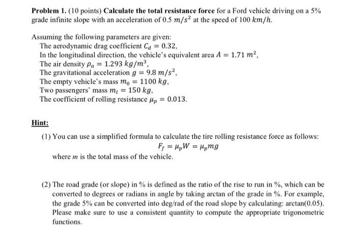 Solved Problem 1. (10 points) Calculate the total resistance | Chegg.com