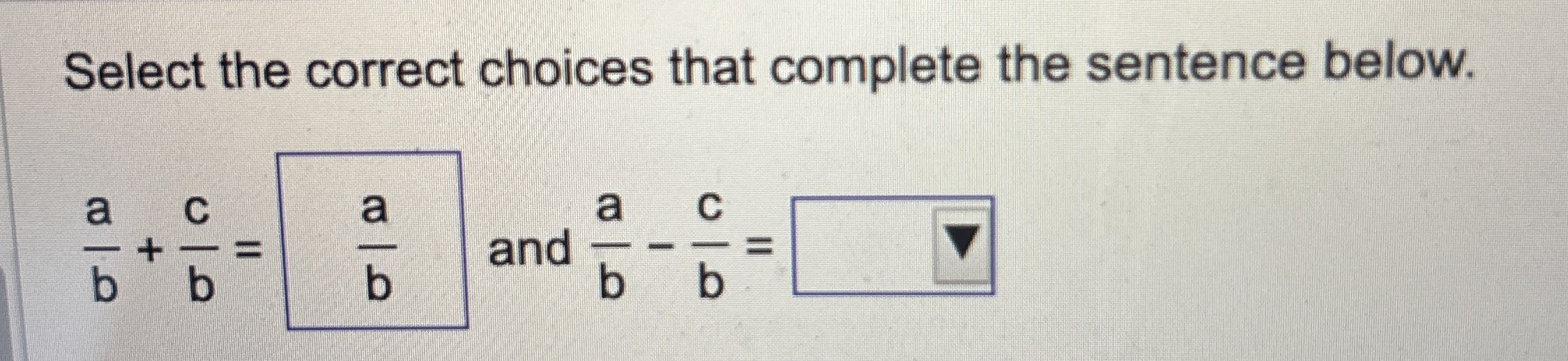 Solved Select the correct choices that complete the sentence | Chegg.com
