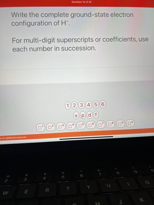 Solved Write The Complete Ground State Electron