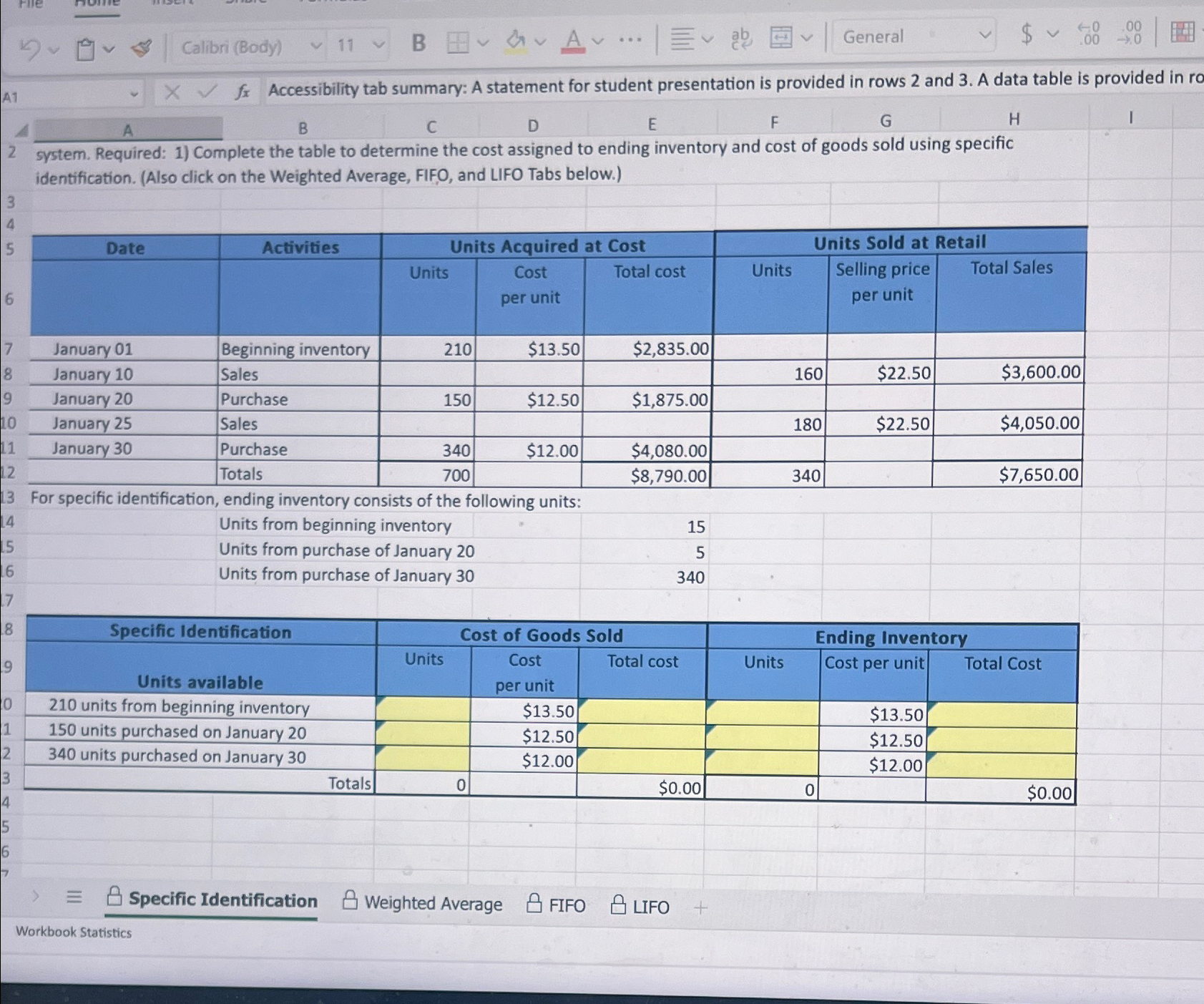 system. Required: 1) ﻿Complete the table to determine | Chegg.com
