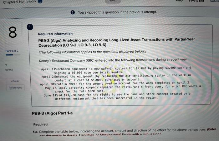 Solved Required information PB9-3 (Algo) Analyzing and | Chegg.com